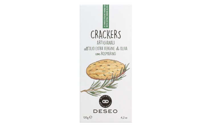 Crackers all'olio extra vergine e rosmarino, Deseo - Viani